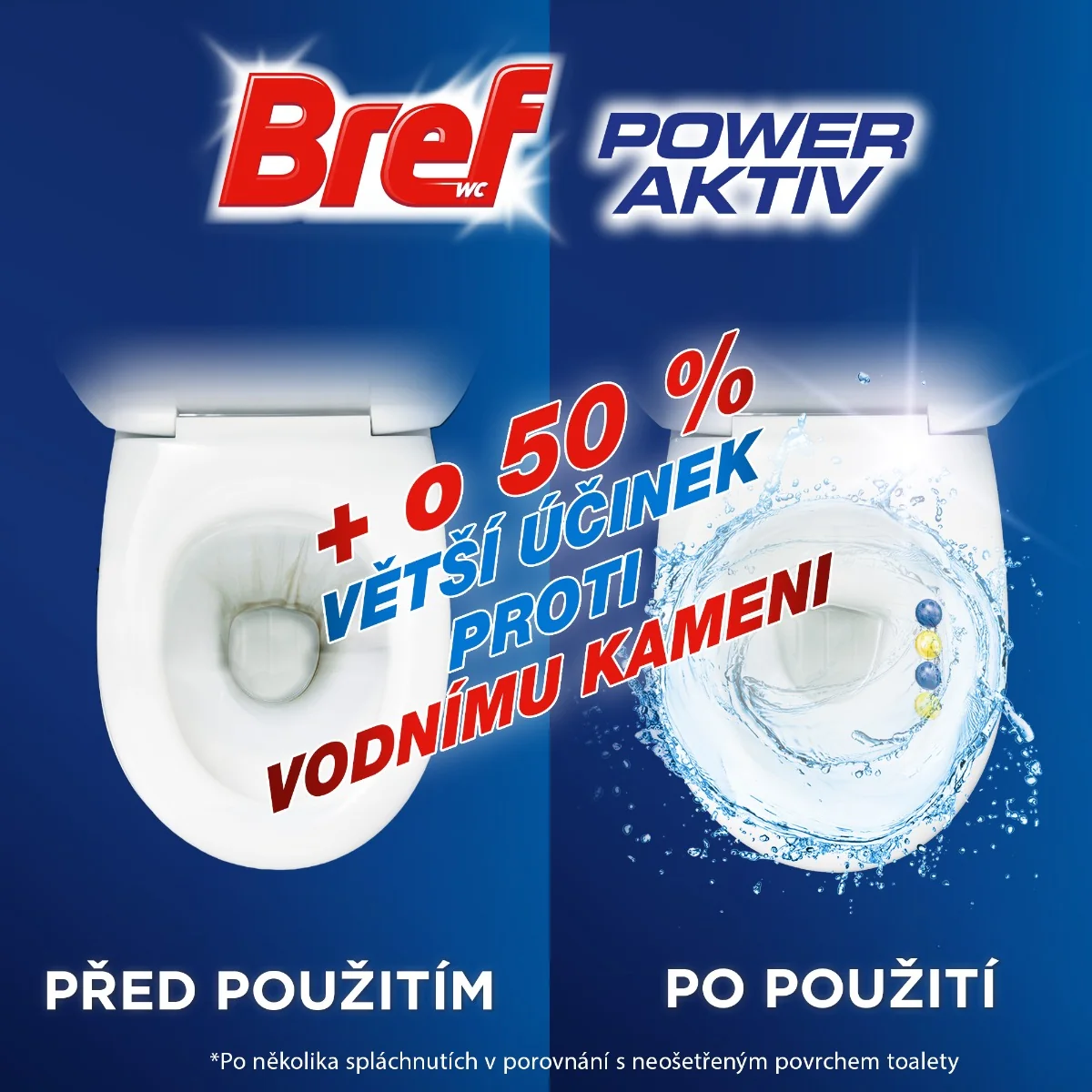 Bref WC blok Power Aktiv Flower 4x50 g | Dr. Max Lékárna