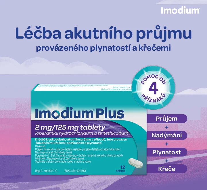 Imodium Plus 2 mg/125 mg 12 tablet | Dr. Max Lékárna